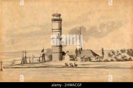 Drawings and Prints, Drawing, The Lighthouse of Travemünde Seen from ...