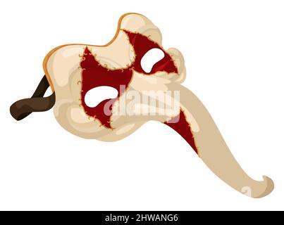 Venetian Zanni mask with its long nose for traditional commedia ...