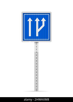 Illustration Lane control sign Icon Stock Photo - Alamy