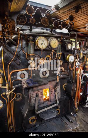 Steam Locomotive Controls Stock Photo - Alamy