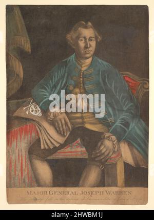 Portrait of Major General Joseph Warren, who was killed at the Battle ...