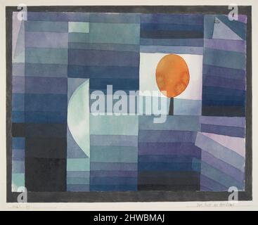 Paul Klee - the Harbinger of Autumn Green Violet Gradation with Orange ...