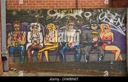 Graffiti in the Hockley area of Nottingham City, England UK Stock Photo ...