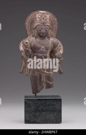 Four-Armed God Brahma Standing in Frontal Posture (Samabhanga). 895 AD ...