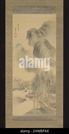 Landscape, Yosa Buson, Japanese, 1716-1783, Ink and light color on ...
