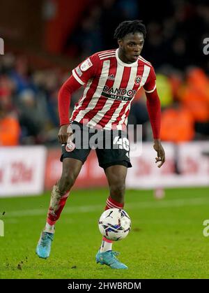 Sheffield United's Femi Seriki during the Sky Bet Championship match at ...