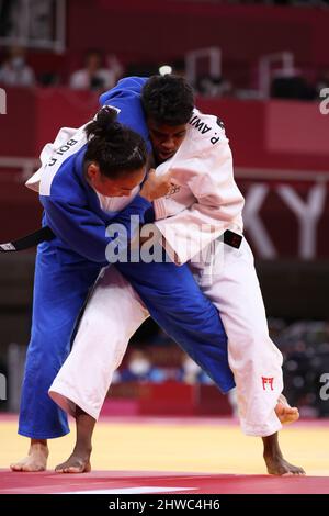 Awiti Alcaraz Prisca of Mexico, in white, and Joanne van Lieshout of ...