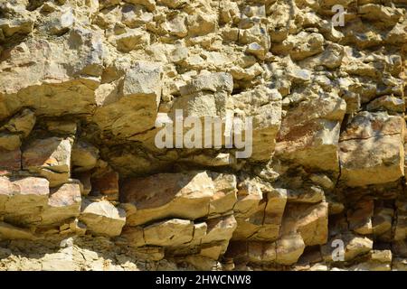 Disused shell limestone outcrop, quarry, geo-shell limestone, biotope ...