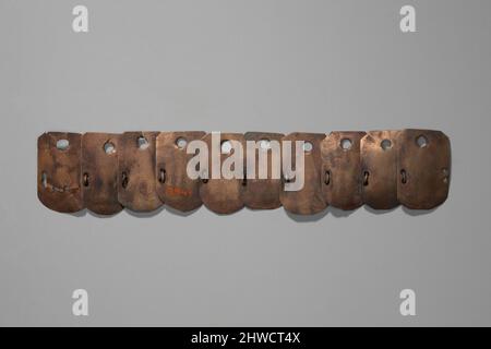 Roman bronze armour scales (10 scales), 3rd century A.D., Bronze, 3.8 × ...