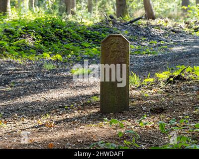 Croydon Parish Boundary Marker on Croham Hurst Stock Photo - Alamy