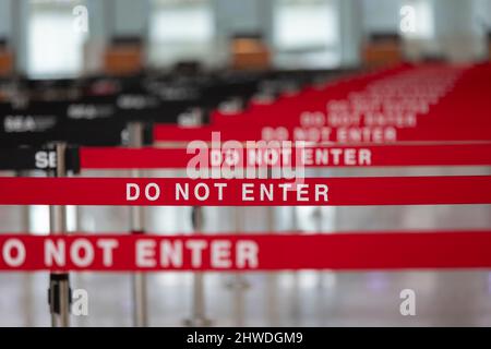 The security screening checkpoint awaits passengers in the new ...