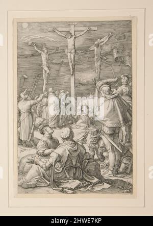 The Crucifixion, Passion of Christ, Hendrick Goltzius, 1596-1599, printmaking, engraving Stock ...