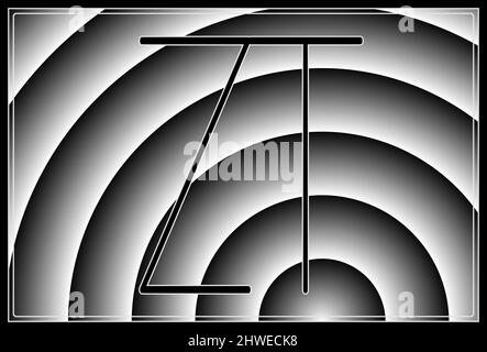 Signature with the two capital letters ZT , crystal Stock Photo - Alamy