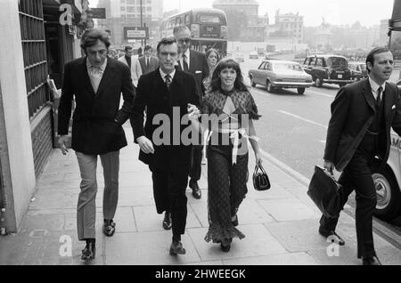 Hugh Hefner holds a press conference at the London Playboy Club to ...