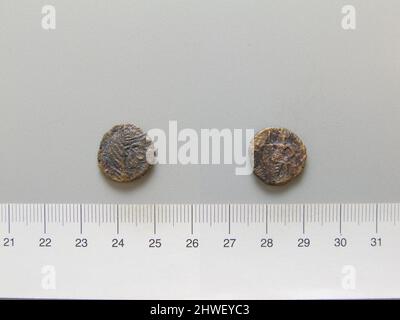 Ruler Antonius Pius Mint Bostra Honorand Faustina II Empress consort of Marcus Aurelius Roman ca. 125 176 Coin of Antonius Pius Emperor of Rom from Bostra A.D. 138 61 Copper 2.81 g 6 00 15.8 mm