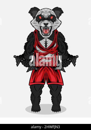 Panda gym illustration Stock Vector Image & Art - Alamy