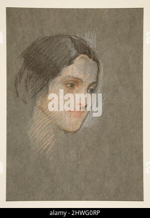 Portrait of an unidentified woman. Artist: Edwin Austin Abbey, American ...
