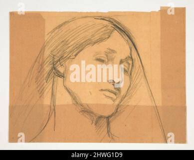 Study of a woman’s head. Artist: Edwin Austin Abbey, American, 1852 ...