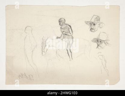 Sheet of figure studies. Artist: Edwin Austin Abbey, American, 1852 ...