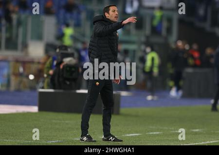 Olimpico Stadium, Rome, Italy - RomaÕs fans wave a flag before kick-off ...