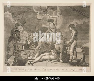 The Death of Captain James Lawrence on Board the Chesapeake, June 1st ...