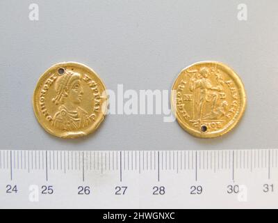 Solidus of Honorius, Flavius, Emperor of Rome from Ravenna. Ruler ...