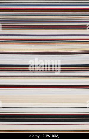 colored paper stacked, cross section Stock Photo - Alamy