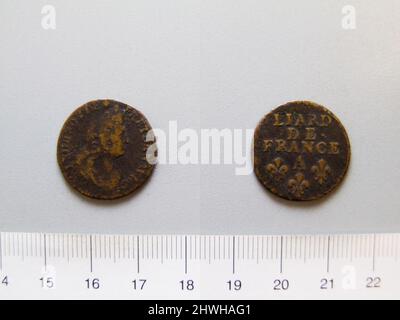 1 Liard of Louis XIV, King of France from Paris. Ruler: Louis XIV, King ...