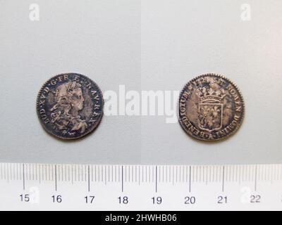 1/20 Écu of Louis XV, King of France from Lille. Ruler: Louis XV, King ...