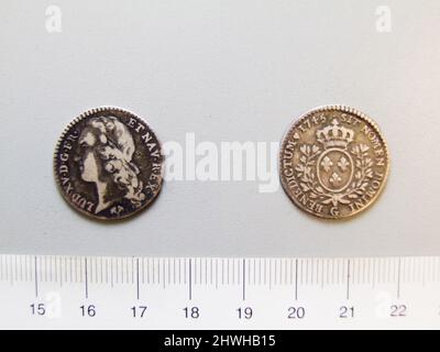 1/20 Écu of Louis XV, King of France from Paris. Ruler: Louis XV, King ...