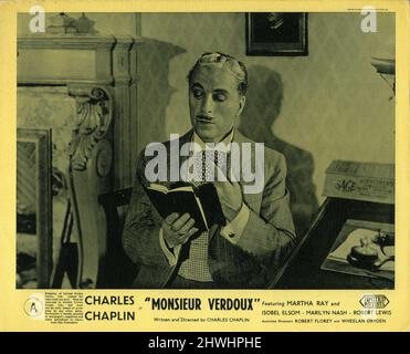 MONSIEUR VERDOUX 1947 United Artists film with Charles Chaplin Stock ...