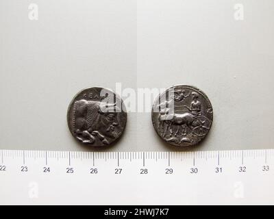 Coin from Gela. Engraver: Carl Wilhelm Becker, German, 1772–1830 Stock ...
