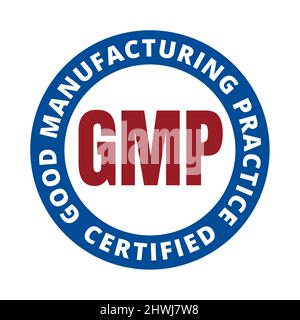 GMP good manufacturing practice certified symbol icon Stock Photo - Alamy