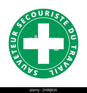 Occupational safety and health first aid at work symbol in France ...