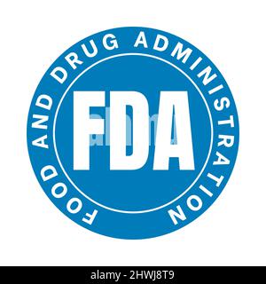 Logo of the Food and Drug Administration FDA of the USA for the food ...