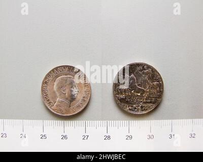1 Lira of Victor Emmanuel III, King of Italy from Rome. Ruler: Victor ...