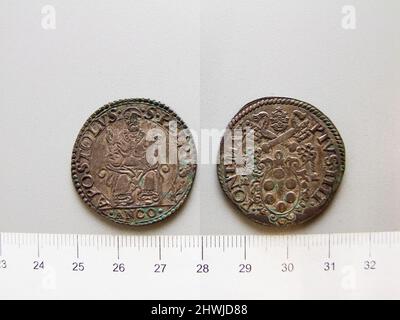 1 Testone of Pope Pius IV from Rome. Ruler: Pope Pius IV, Italian, 1499 ...