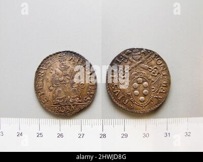 1 Testone of Pope Pius IV from Rome. Ruler: Pope Pius IV, Italian, 1499 ...