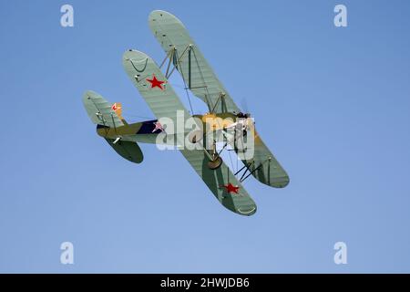Russian Air Force Vintage Biplane Polikarpov Po2 G-BSSY 28 Flying at ...