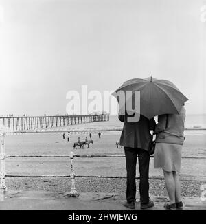 Holidaymakers at Redcar. 1971 Stock Photo - Alamy