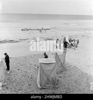 Holidaymakers at Redcar. 1971 Stock Photo - Alamy