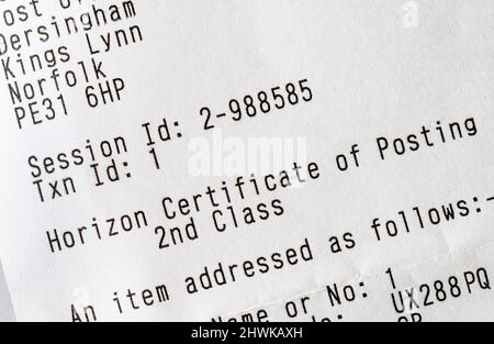 post office receipt Stock Photo - Alamy