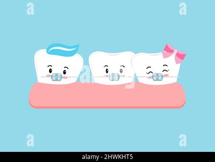 Smile with orthodontic problem teeth crowding. Double tooth. Abnormal ...