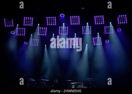 Stage overhead lights to illuminate musical concerts Stock Photo - Alamy