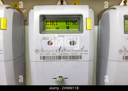 Domestic digital economy 7 electricity meter and analog time clock ...