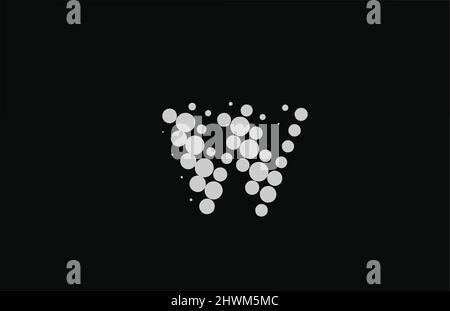 Dotted A alphabet letter logo icon. Dots template design for company or ...