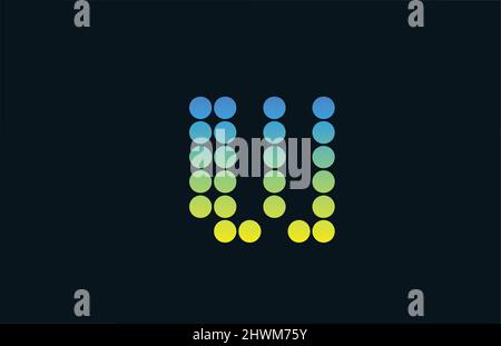 dot Y green yellow alphabet letter logo icon design. Creative template ...