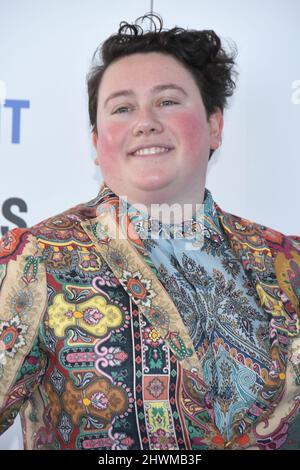 Katie Schiller arrives at the 2022 Film Independent Spirit Awards held ...