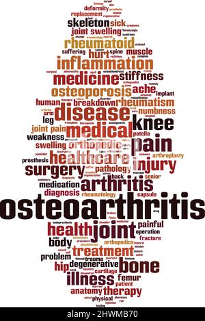 Osteoarthritis word cloud concept. Collage made of words about ...