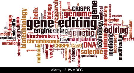Gene editing word cloud concept. Collage made of words about gene ...